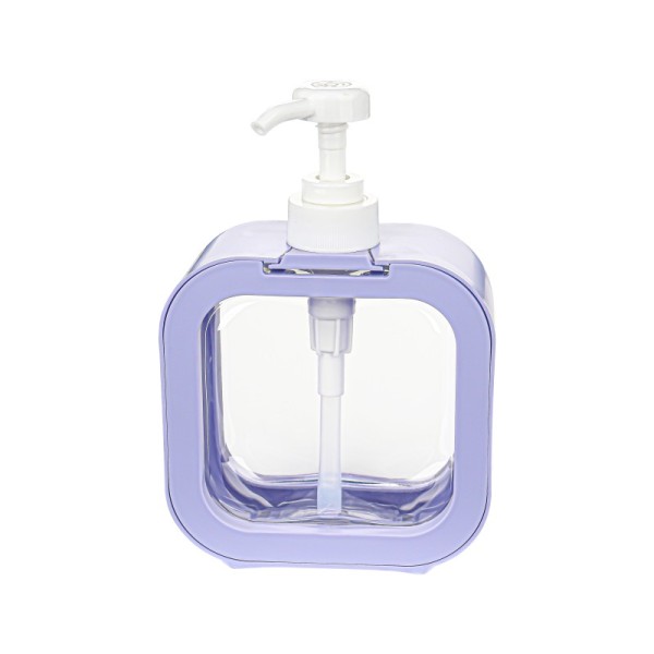 Quality 500ml PET Lotion Bottle Double Layer Press Type Bottle Purple for sale