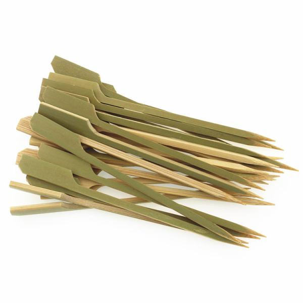 Quality Disposable Flat 100% Natural Bamboo BBQ Skewers for sale