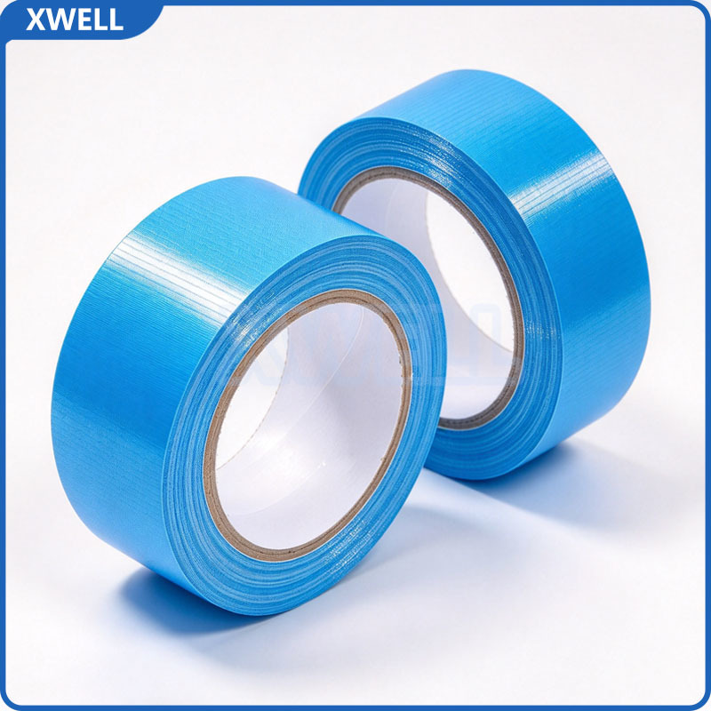 Quality Blue PVC Cloth Seaming Tape 180um 50m Roll for Battery Pack Outer Edge Sealing for sale