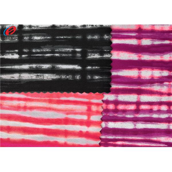 Quality Full Dull Strip Printed Strong Stretch Swimwear Nylon Spandex Fabric for sale