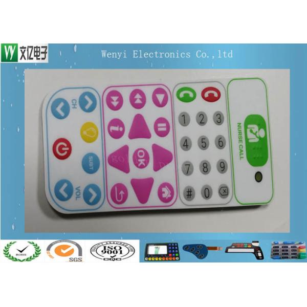 Quality Control Keypad Flat Membrane Switch Keypad No Embossing With 0.20mm PET Overlay for sale