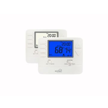 Quality 2 Heat / 2 Cool 24V HVAC Programmable Room Thermostat For Heating And Cooling for sale