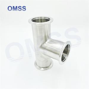 Quality Stainless Steel Sanitary Fittings 304 Stainless Steel Tee 7MP Pipe Clamp Tee for sale