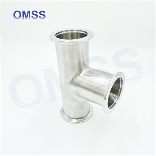 Quality Stainless Steel Sanitary Fittings 304 Stainless Steel Tee 7MP Pipe Clamp Tee for sale