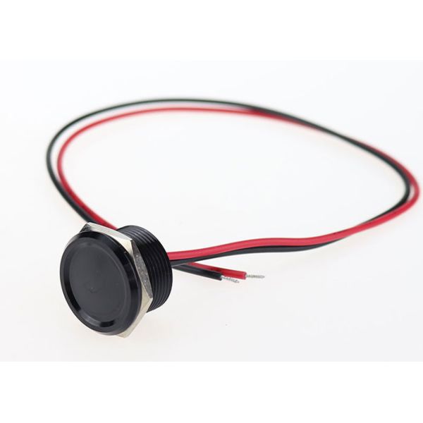 Quality Black Color 19mm Piezo Touch Switch , Waterproof Pressure Button Switch for sale