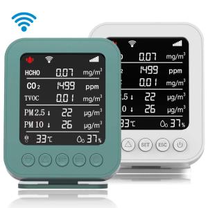 Quality LoRa Connected HCHO Smart Air Quality Monitor Meter 5V 2A 85dB for sale
