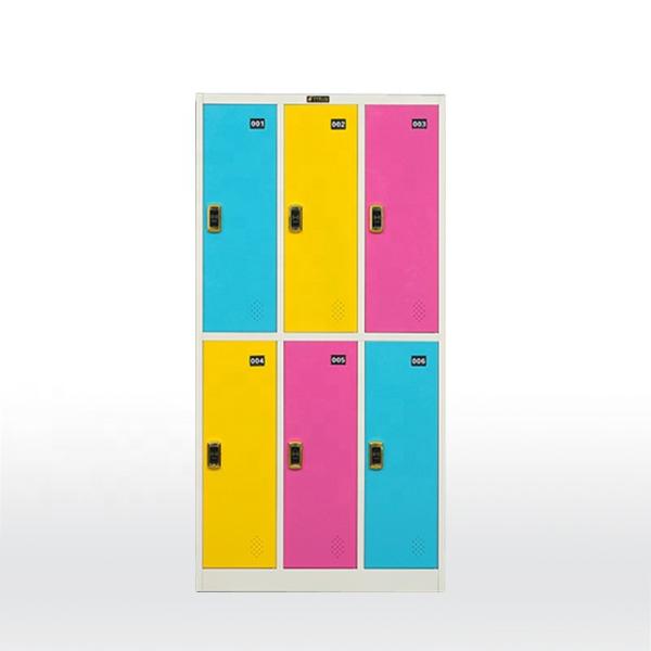 Quality 1850mm Height 900mm Width 6 Compartment Steel Locker for sale