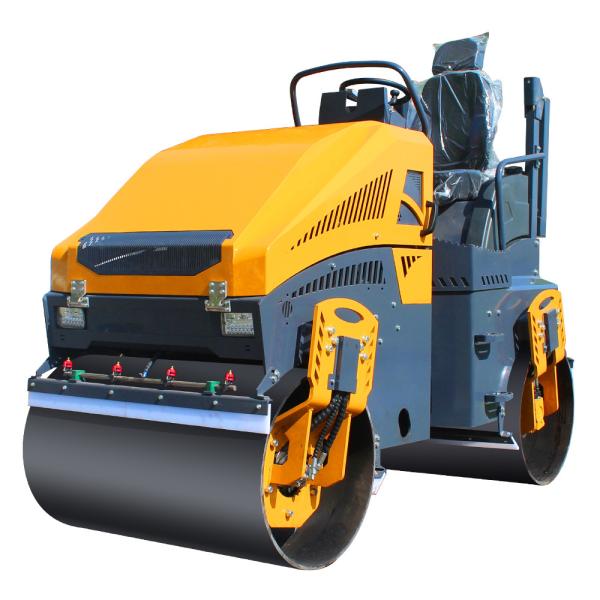 Quality 4 Ton Vibratory Double Drum Ride on Mini Road Roller Hydraulic Asphalt Roller for sale