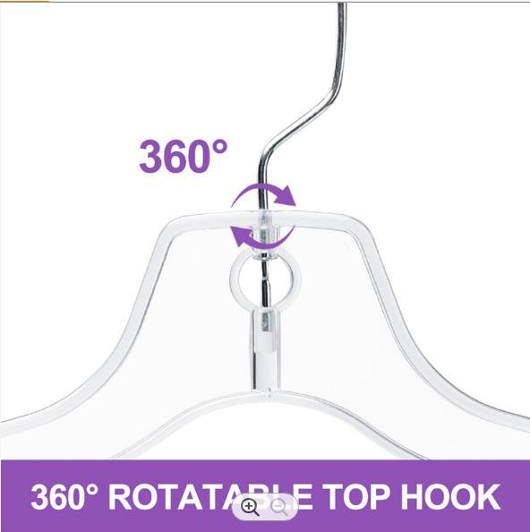 Quality PS Thick Plastic Hangers , Transparent Plastic Shirt Hangers for sale