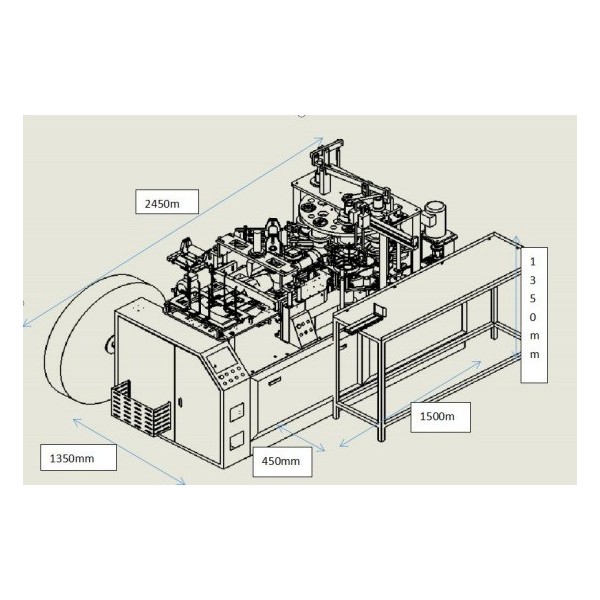 Quality 60-70 Pcs/Min Paper Bowl Making Machine Automatic Forming for Gas source 0.5-0 for sale