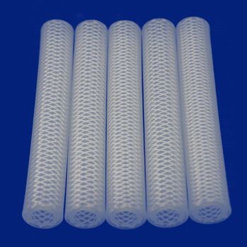 Quality Flexible Reinforced Braided Hose , White Soft Silicone Tubing Chemical for sale