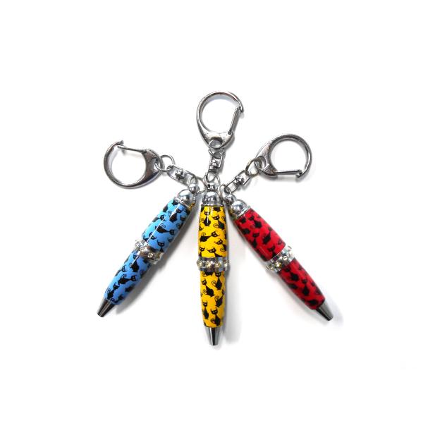 Quality Animal Printing Mini Pen Keychain , 6.5cm Small Pocket Pen for sale