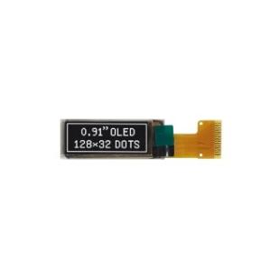 Quality 0.91'' 128x32 Mono OLED Screen SSD1306 Interface 14 Pin White Monochrome for sale