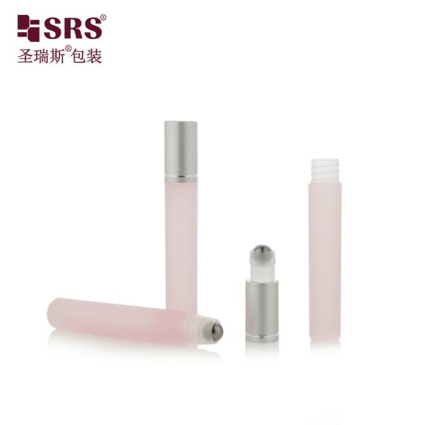 Quality 8ml Translucent Pink Semi-Transparent PP Plastic Eye Gel Roller Bottle Roll On for sale