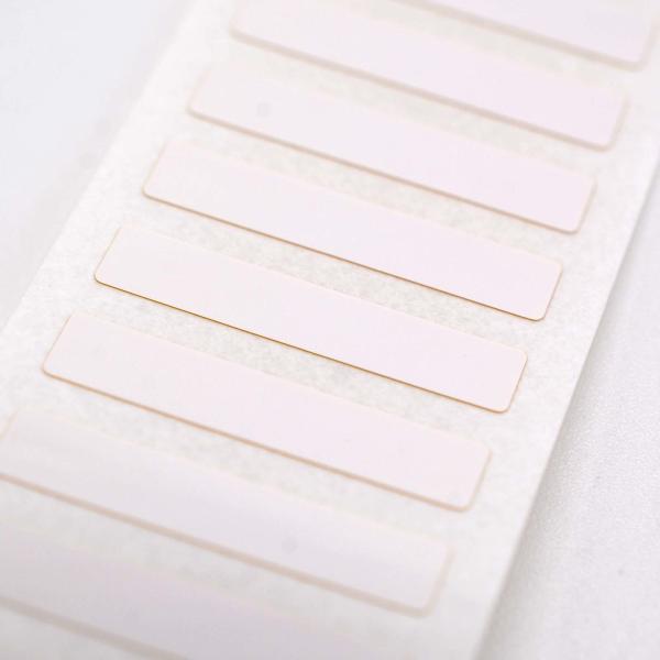 Quality 20mmx4mm Adhesive White Labels 1mil White Gloss High Temperature Resistant for sale