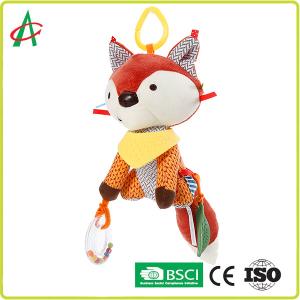 Quality 25cm Baby Plush Rattle Cute Fox Music Playing EN71 Standard for sale