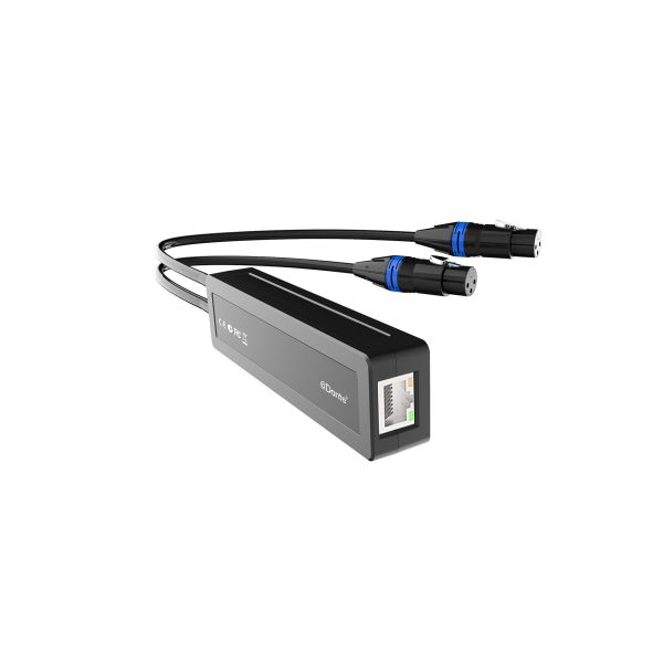 Quality Black XLR Dante Audio Interface , Dante IO Interface Analog Input Dante Output for sale