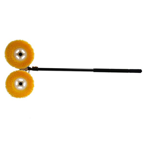 Quality Double Head Automatic Solar Panel Cleaning Brush And Pole Kit Solar Panel for sale