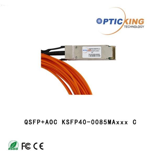 Quality OPTICKING 100m 40G QSFP+ AOC MMF SFF-8436 QSFP+ Active Optical Cable for sale