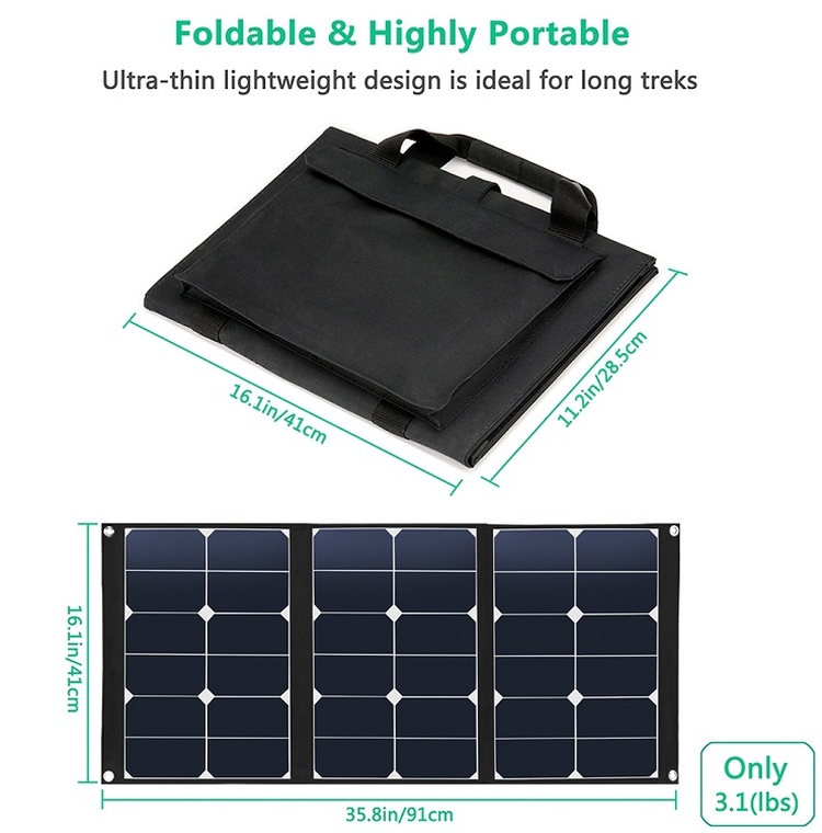 New Design Professional Home Outdoor 3 Fold 50W Monocrystalline Solar Panel New Design Professional Home Outdoor 3 Fold 50W Monocrystalline Solar Panel