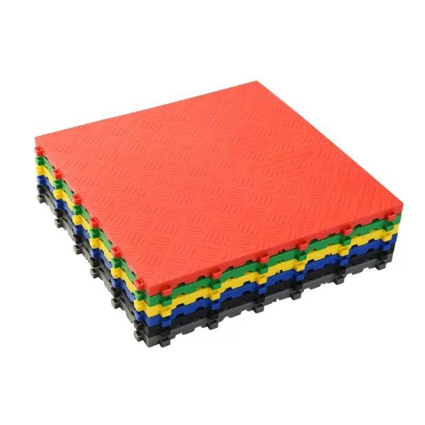 Quality Dirt Resistant Function Black Plastic Interlock Flooring Tiles for Car Wash for sale