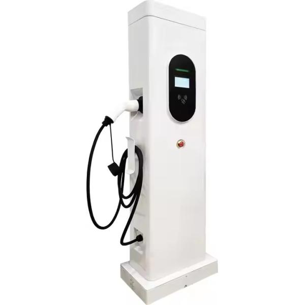 Quality 7kw 11kw 22kw Type1 Type2 GBT Floor Mounted EV Charging Station 32A With Double Gun for sale