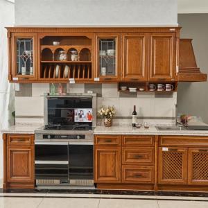 Quality Luxury Classic E0 Solid Wood Kitchen Cabinets America Style Furniture for sale