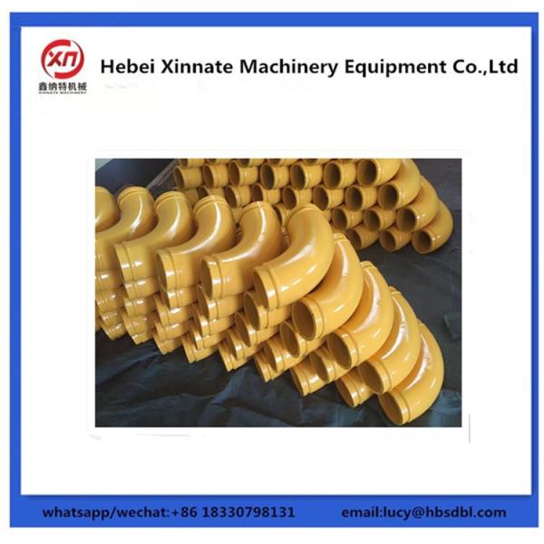 Quality DN125 Concrete Pump Spare Parts Double Layer Wear Resistant Elbow for sale