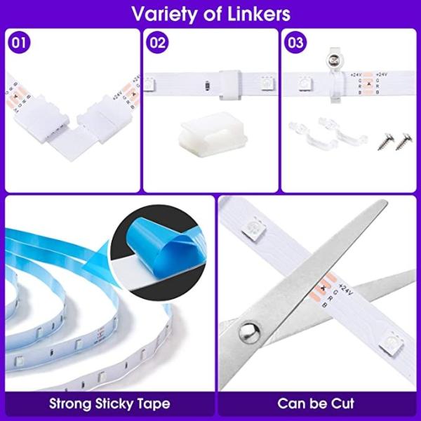 Quality Bluetooth 9m Smart RGB Light Strip With RF OEM ODM for sale