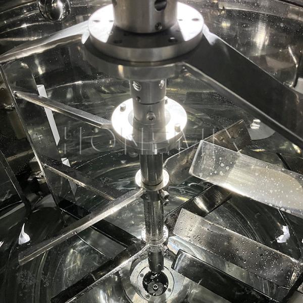 Quality Cream Vacuum Emulsifier Mixer Machine Bidirectional Mixing Horizontal Motor for sale