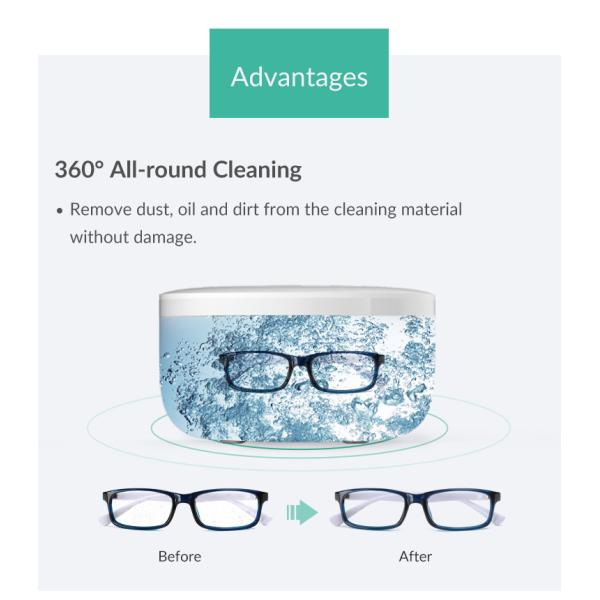 Quality AC110V / 220V Household Ultrasonic Cleaner SUS304 Stainless Steel 750ml Capacity for sale