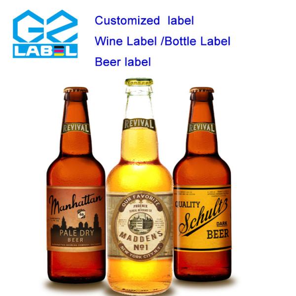 Quality 16. Custom Beer Bottle Labels with Local Glue Removal for Easy Application for sale