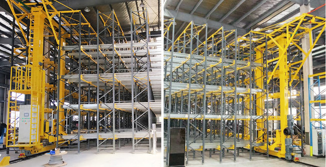 Two Way Radio Shuttle Racking and Stacker Crane Floor Supported SRM Storage And Retrieval Machine ASRS Automatic Storage And Retrieval System