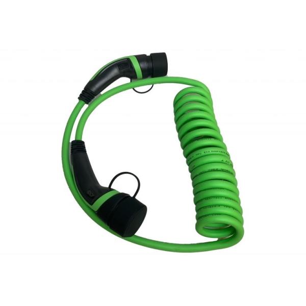 Quality IP67 32amp 3 Phase 22kw Type 2 Charging Cable Coiled Standard Grounding for sale