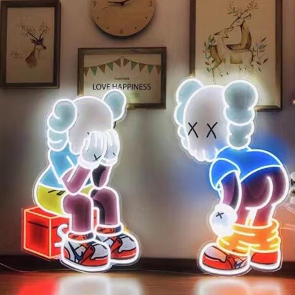 Quality Fashion Design KAWS Custom Neon Sign Light 175mm 190mm for sale