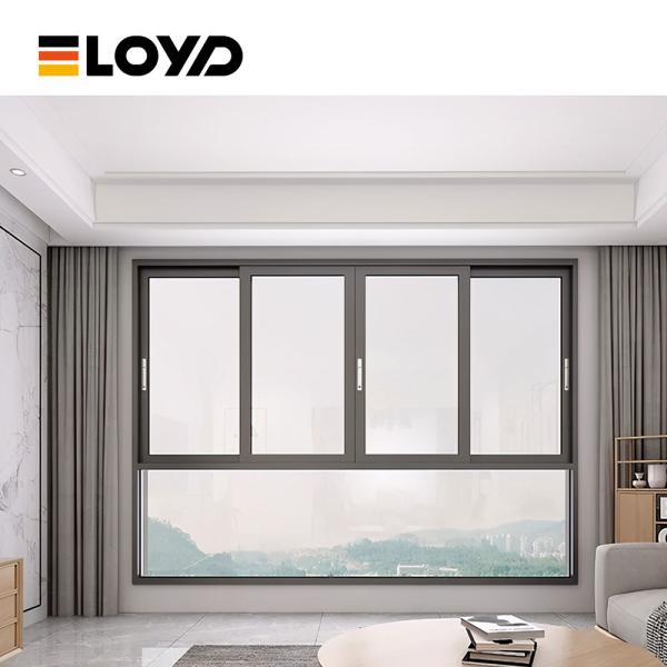 Quality Waterproof Tempered Glass Aluminium Double Sliding Windows Security Locks for sale