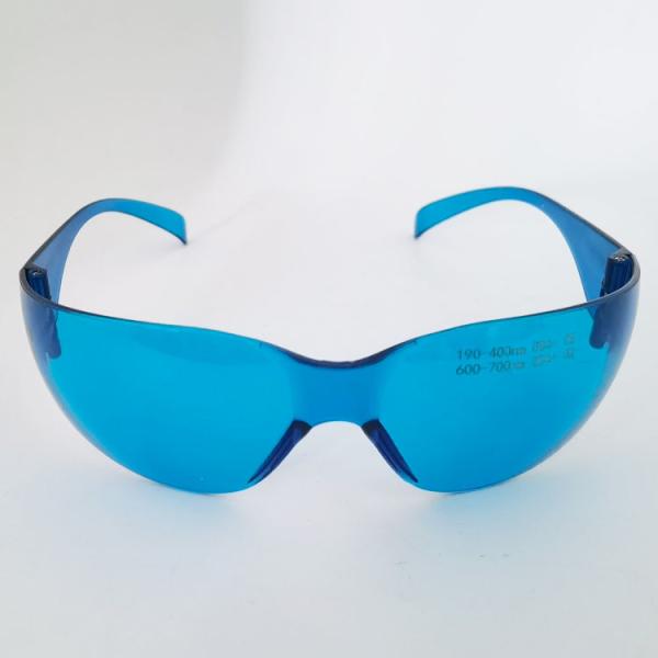 Quality 190~400nm&600-700nm Blue Lens Laser Protection Glasses UV and Red Laser for sale