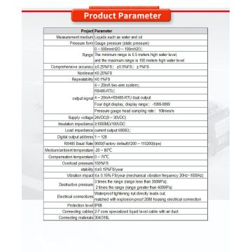 Quality UNIVO UBPT500-601TSY Digital Display Explosion-proof Level Sensor Customized for sale