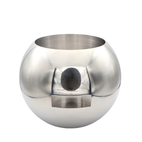 Quality Valves Spare Parts DN40 Stainless Steel Half Round Ball 316L Floating Straight Through Valve Ball for High Temperature Applications for sale