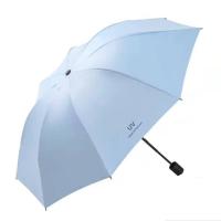 Quality 190T Nylon Fabric Three Fold Thick Vinyl Automatic Sunblock Umbrella for Child for sale