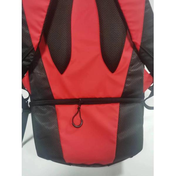 Quality Detachable Bike Helmet Backpack Bag Red With Dry / Wet Separation for sale