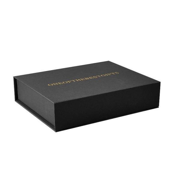 Quality Custom Retail Solid Magnetic Gift Box Black Velvet Foam Inserts for sale