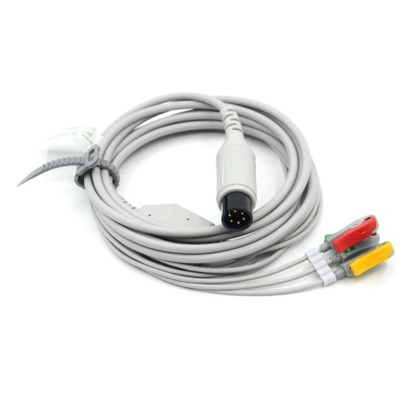 Quality Compatible AAMI Compatible 3 Lead ECG Cable IEC Grabber For Medical Accessories for sale