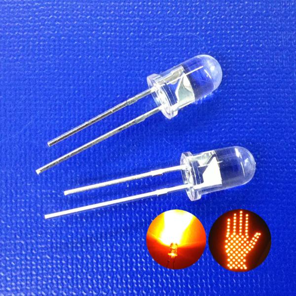 Quality Traffic Light Series Super Bright Yellow Color 5mm LED Diode 595nm 11000mcd 30deg for Flashing Yellow Light for sale
