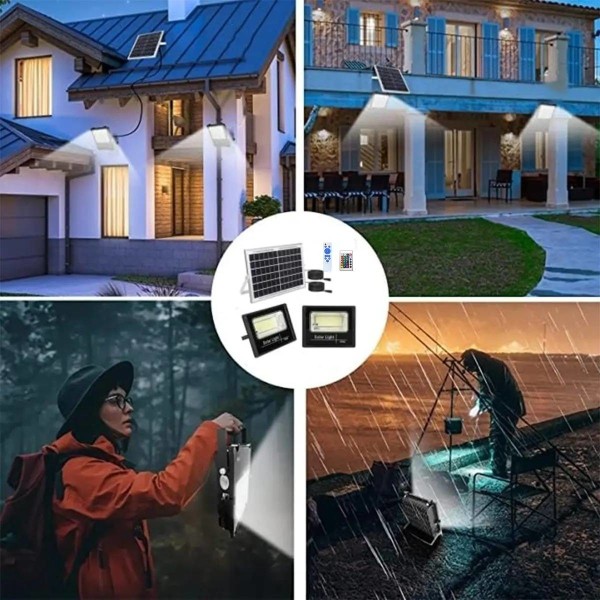 Quality 200W IP67 waterproof solar powered outside security lights led floodlight for sale