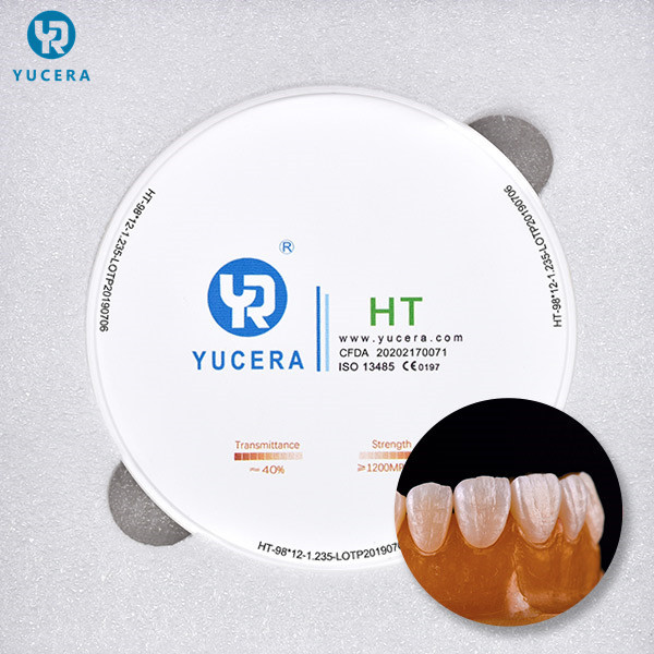 Quality 16 Shades 49% Translucent 98x14mm 1350mpa Vita Zirconia Block for sale