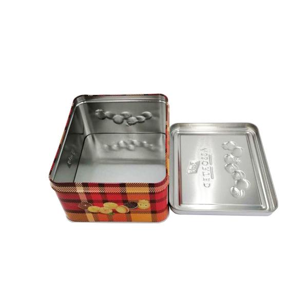 Quality Large Cookie Tins with Lids Wholesale Tin Cookie Boxes Custom Rectangular Tin for sale