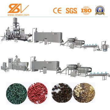 Quality 2 Screw Fish Pellet Feed Extruder / Fish Feed Extrusion Making Machine for sale