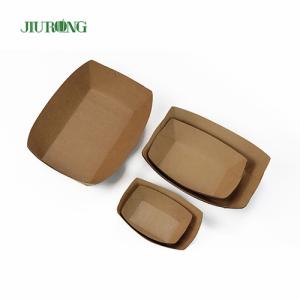 Quality Disposable Sushi Biodegradable Paper Container 107mm kraft paper food trays for sale