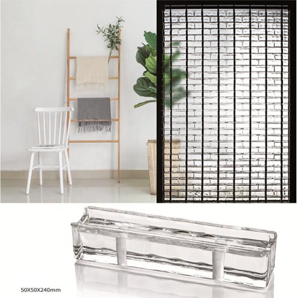 Quality Glass Brick / Block Partition Wall Light Giving Privacy Energy Insulated for sale